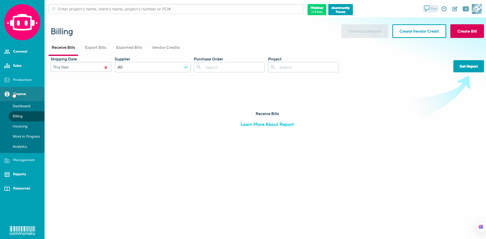 New Supplier Billing report