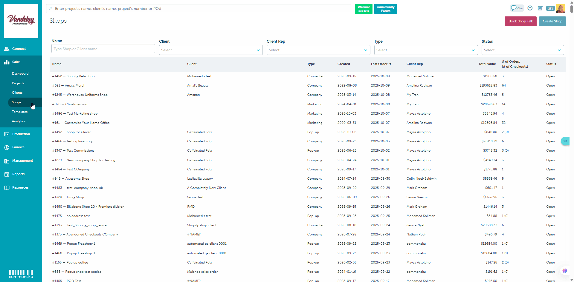Connected Shops (Shopify Integration)